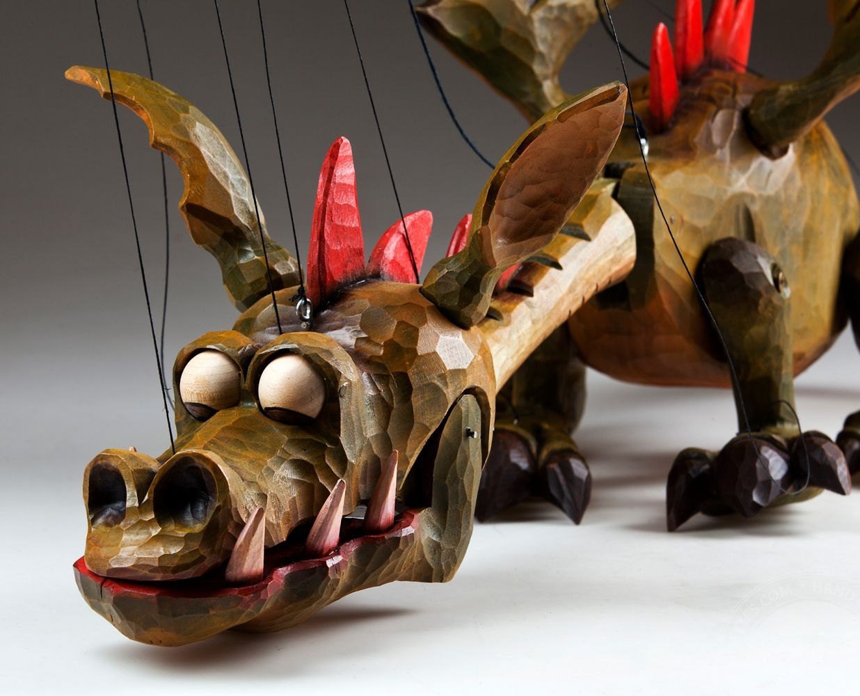 Dragon Spike Hand-carved Marionette Puppet | Etsy