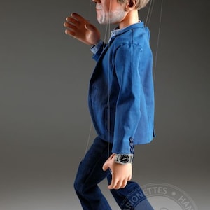 Portrait Custom-made Marionette of a Man - Handmade Puppet 60 Cm Tall ...