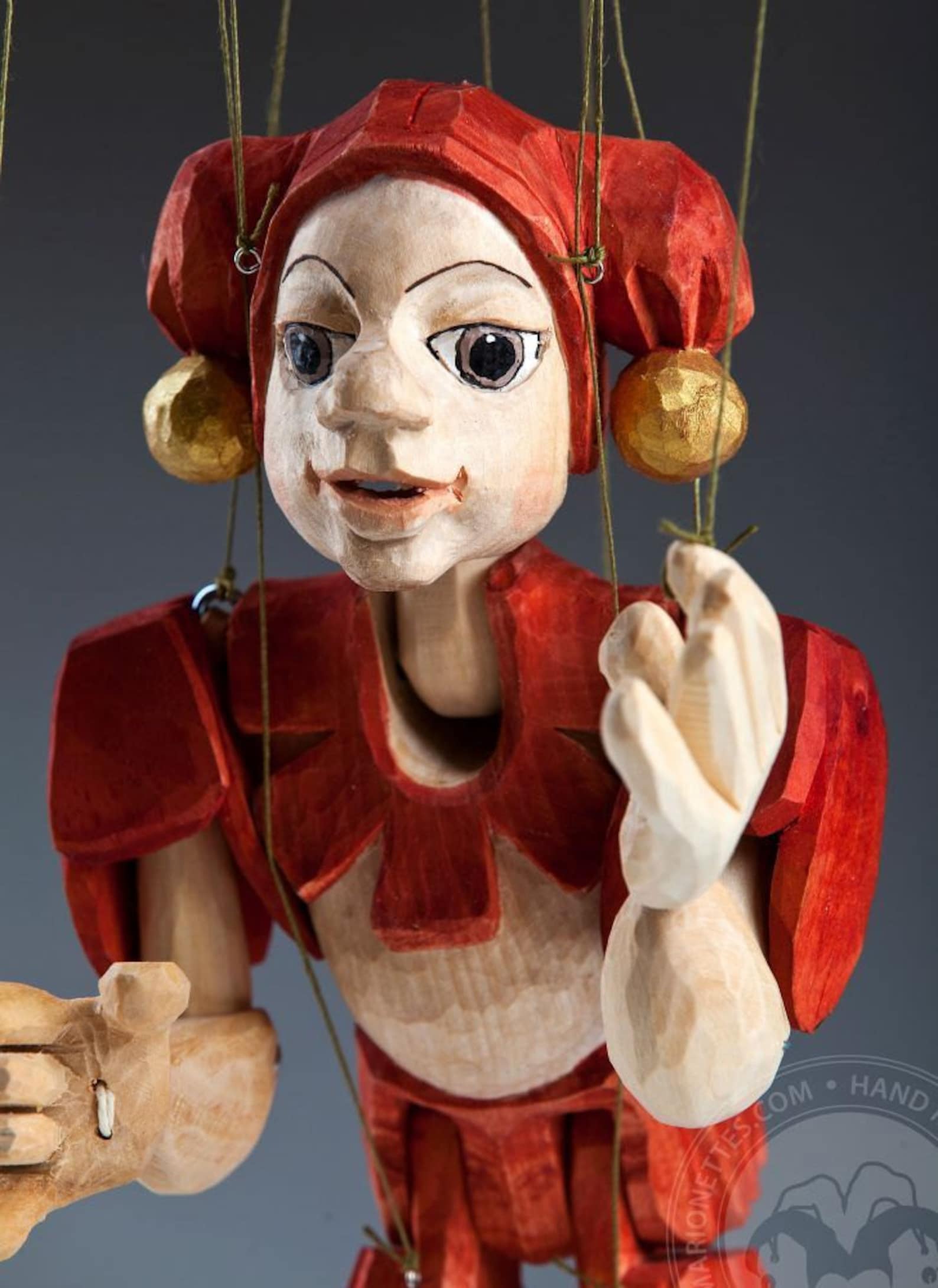 Awesome Jester Wooden Hand-carved String Puppet - Etsy UK