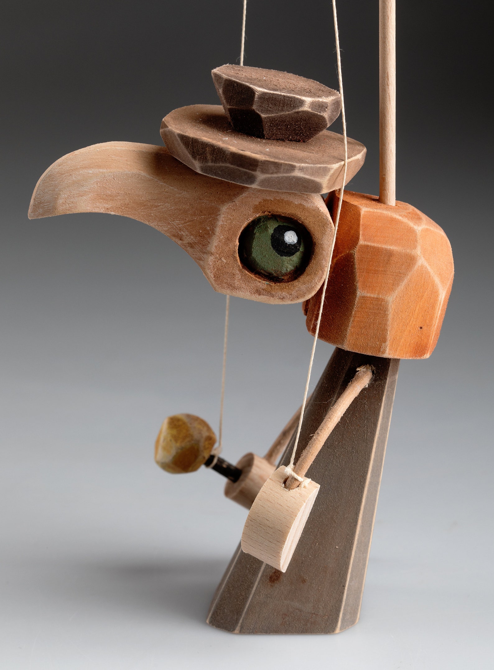 Plague Doctor - Wooden Hand-carved Standing Puppet - Etsy