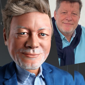 Portrait Custom-made Marionette of a Man - Handmade Puppet 60 Cm Tall ...