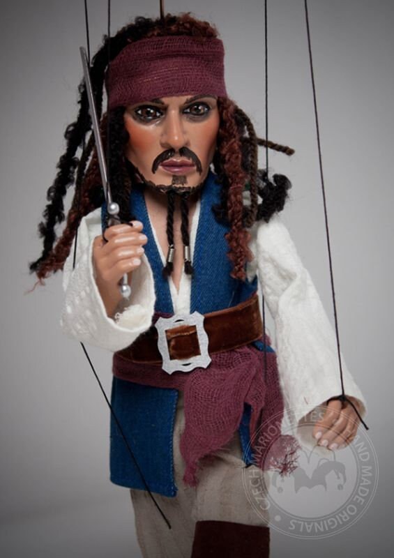 Pirate Czech Marionette Puppet - Handmade Figurine From Pargue - Etsy
