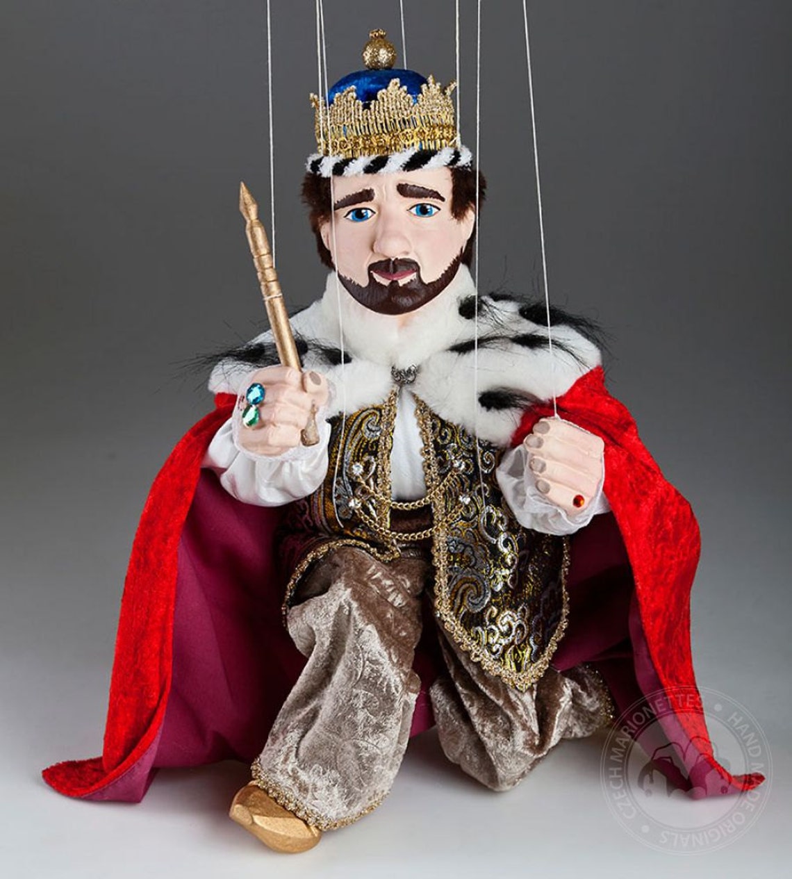 King Vilem Czech Marionette Puppet | Etsy