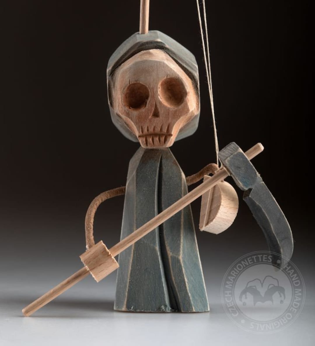 Death - Wooden Hand-carved Standing Puppet - Etsy
