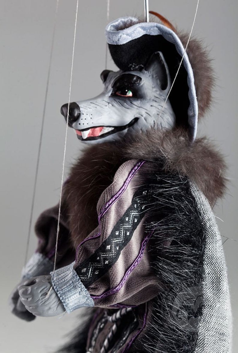Wolf Marionette Czech Handmade String Puppet - Etsy