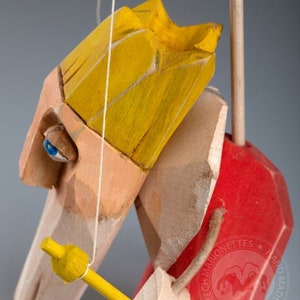 King - Wooden Hand-carved Standing Puppet - Etsy