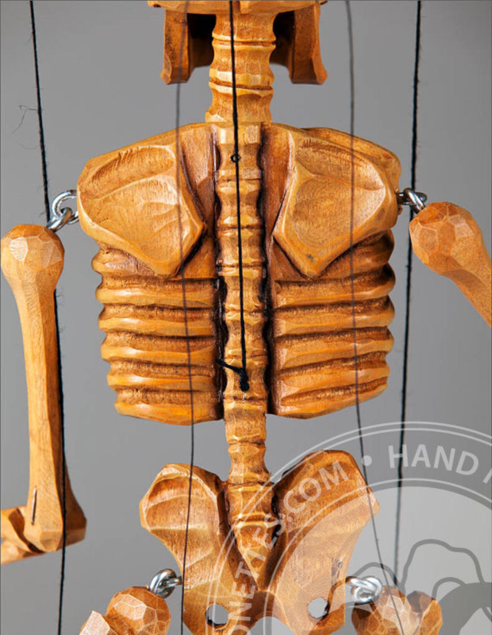 Smiling Skeleton - Traditional Hand Carved Marionette (handmade in ...