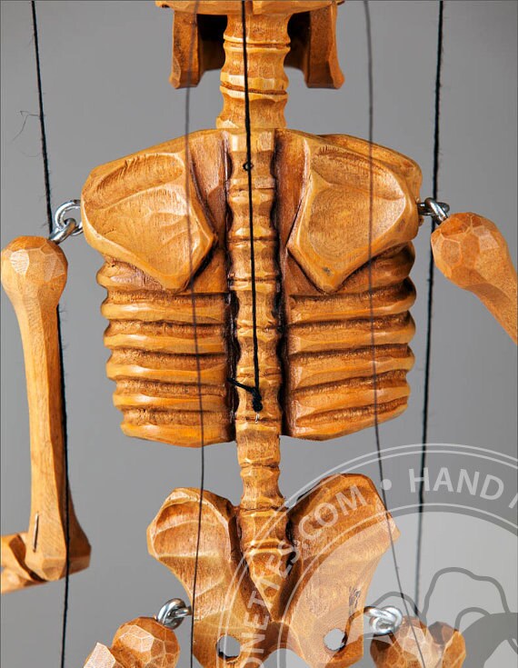 Smiling Skeleton Traditional Hand Carved Marionette - Etsy