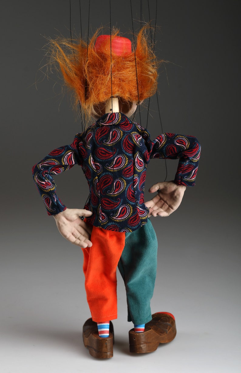 Cheeky Clown 19 45 Cm Inches Hand-made Marionette Puppet | Etsy