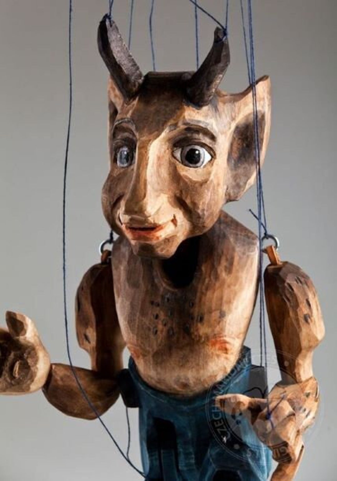 Hand Carved Devil Marionette Puppet - 50cm 19 Inches - Etsy