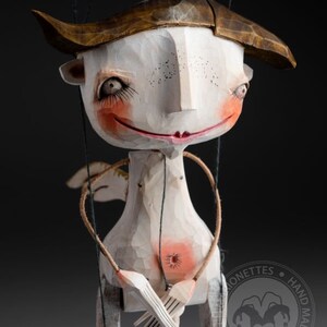 Friendly Angel - Wooden Hand-carved Marionette - Etsy