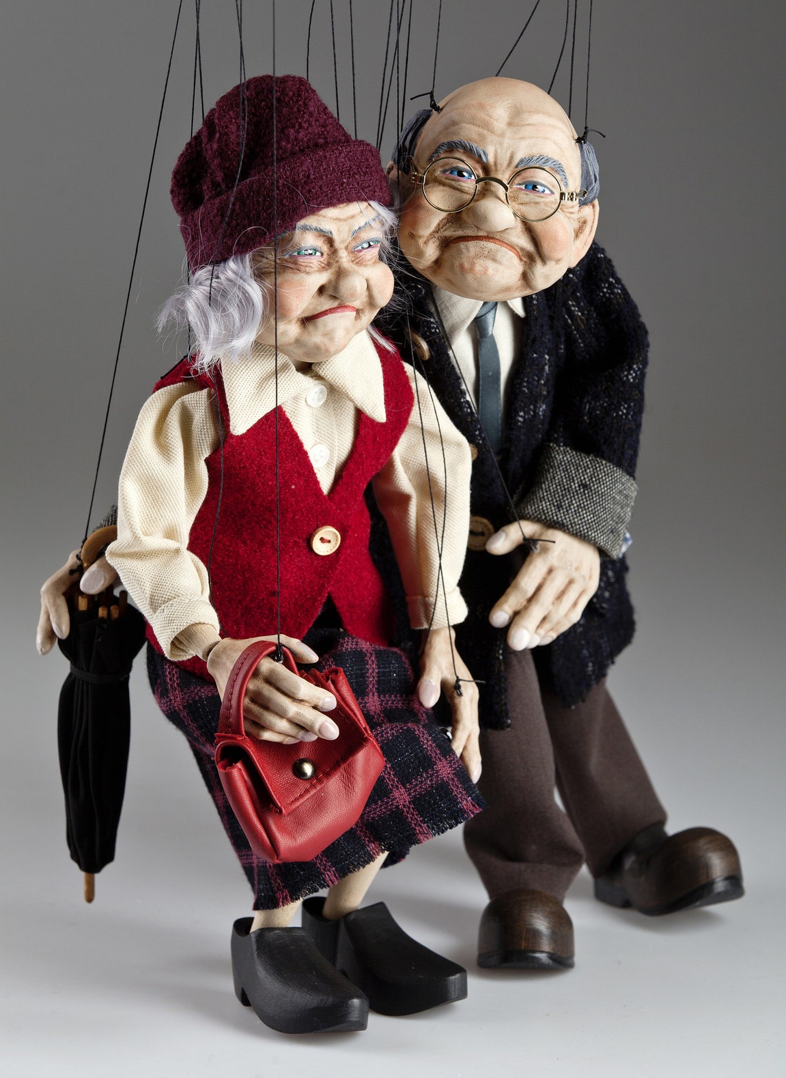 Old Couple Fanny and Joe Czech Marionettes Puppets - Etsy