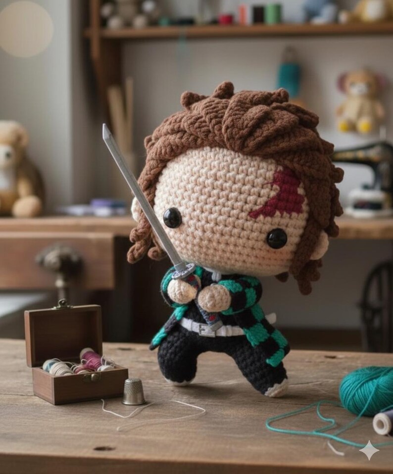 Tanjiro Amigurumi Crochet Pattern | Demon Slayer Anime Doll (PDF ...