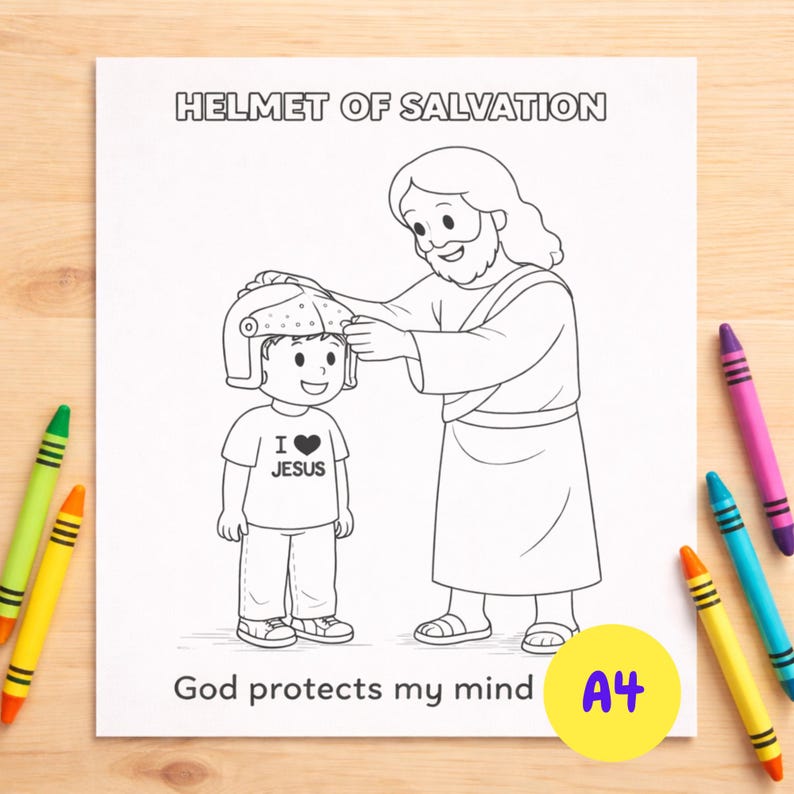 Armor of God Coloring Pages for Kids – Printable Bible Activity for ...