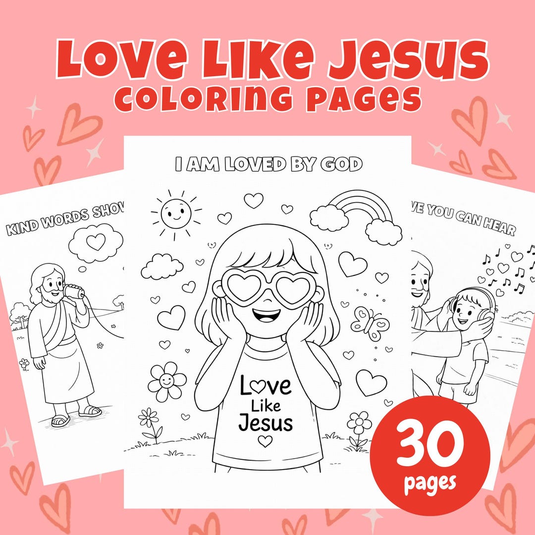 Christian Coloring Pages for Kids – Love Like Jesus | Faith-based ...