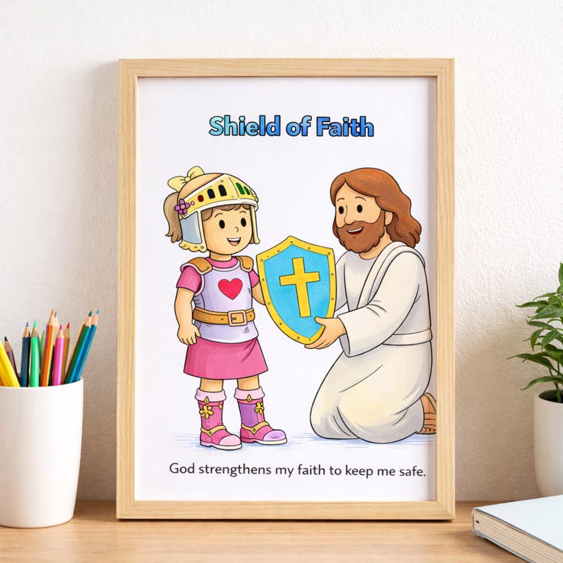 Armor of God Coloring Sheets for Girls | Christian Faith-based Coloring ...