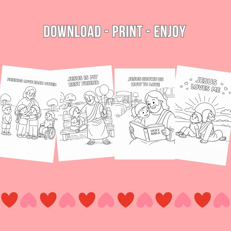 Christian Coloring Pages for Kids – Love Like Jesus | Faith-based ...