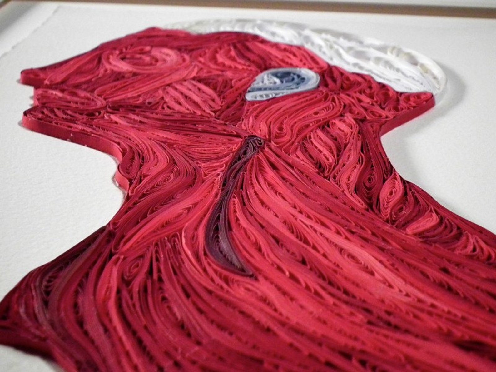 Quilled Neck and Head, Fine Art Anatomical Diagram, Framed Quilled Fine ...