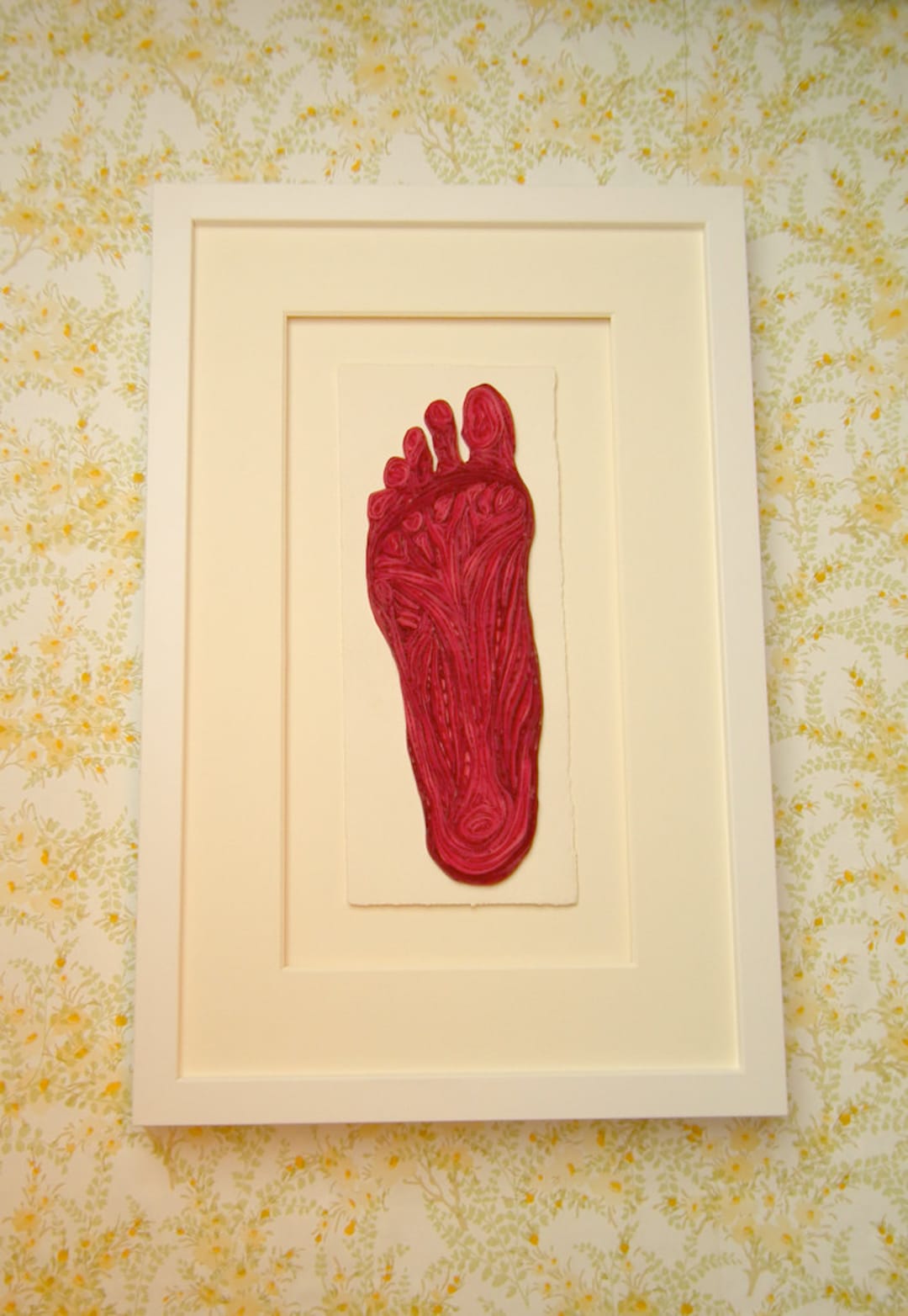 Quilled Muscle Structure of the Foot, Fine Art Anatomical Diagram ...