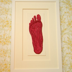 Quilled Muscle Structure of the Foot, Fine Art Anatomical Diagram ...