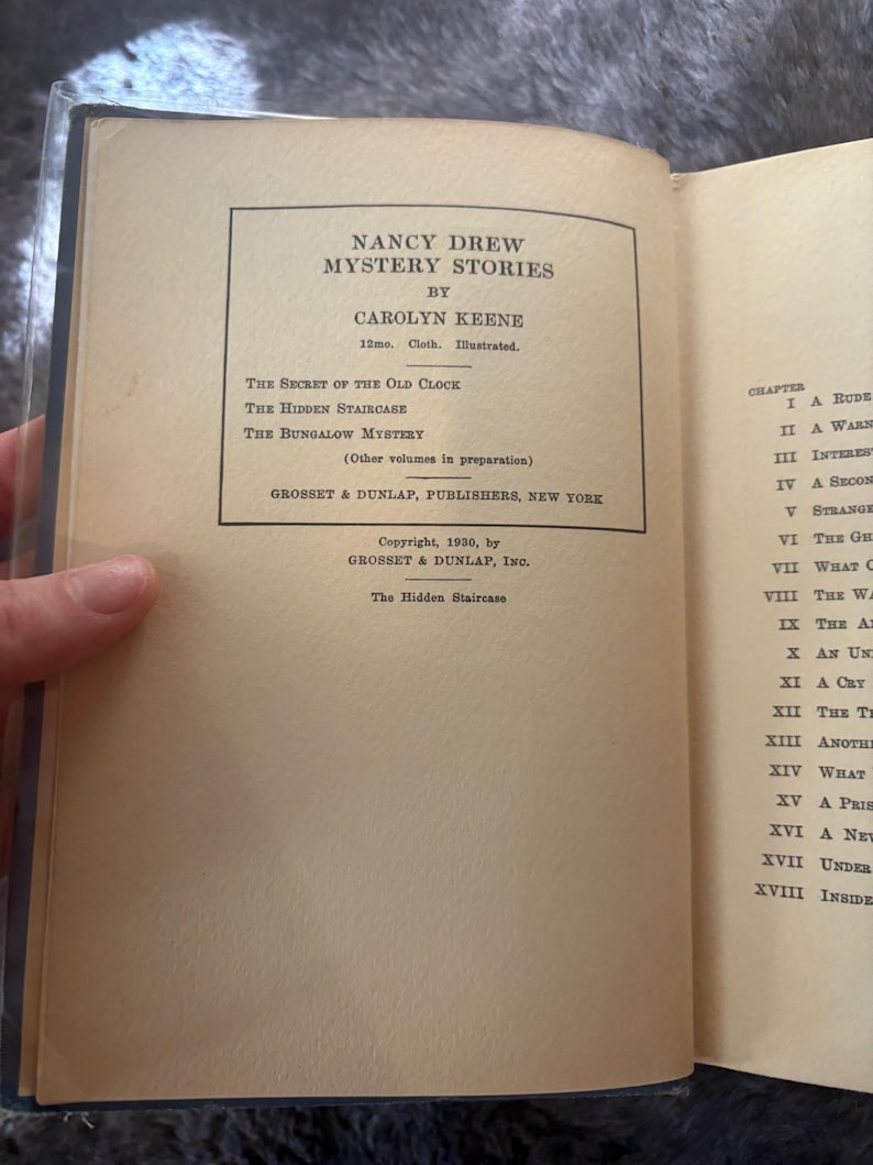 Nancy Drew the Hidden Staircase 1930 Early Printing Vintage Hardcover ...