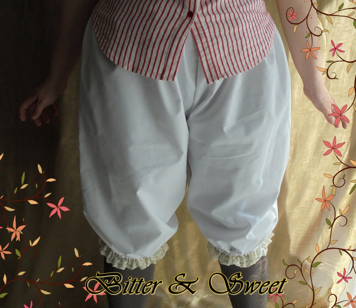 Long White Bloomers size XS-S-M-L-XL Lolita steampunk - Etsy