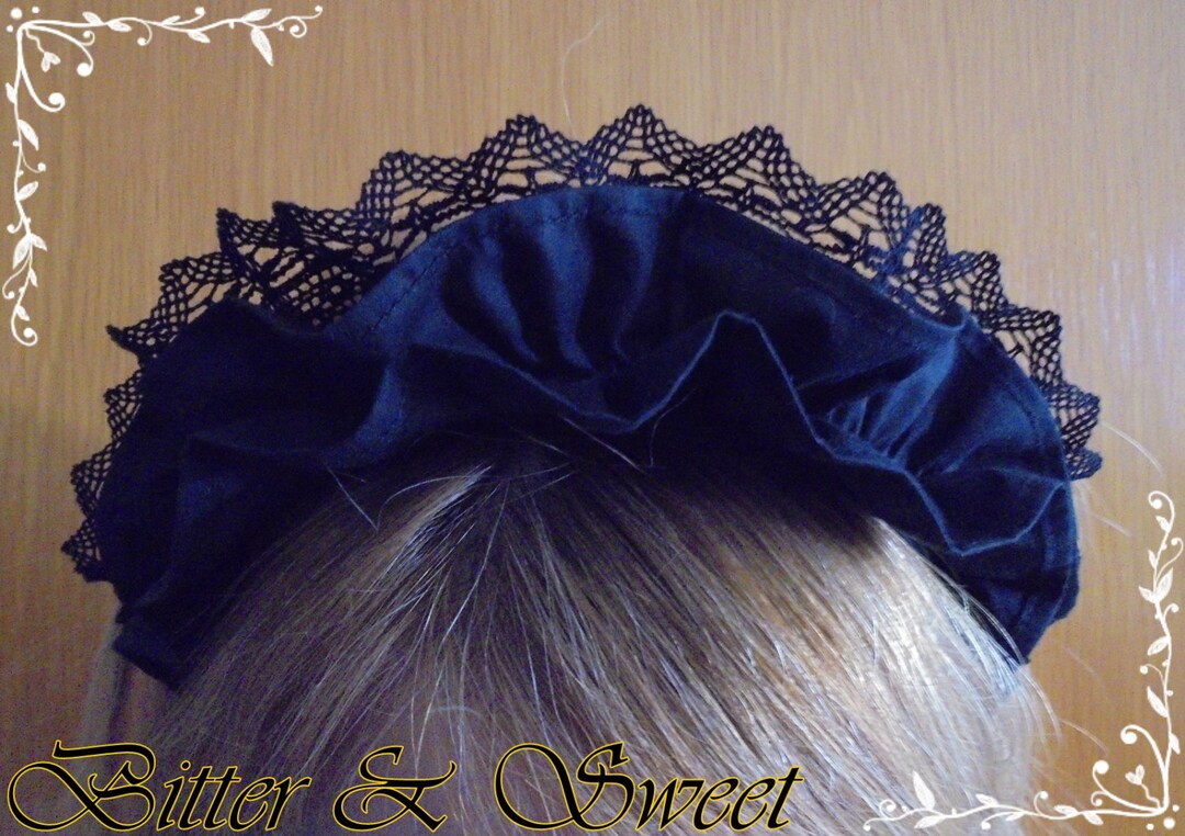 Black Frilly Maid Headdress-lolita-maid-halloween-cosplay-maid Hat ...