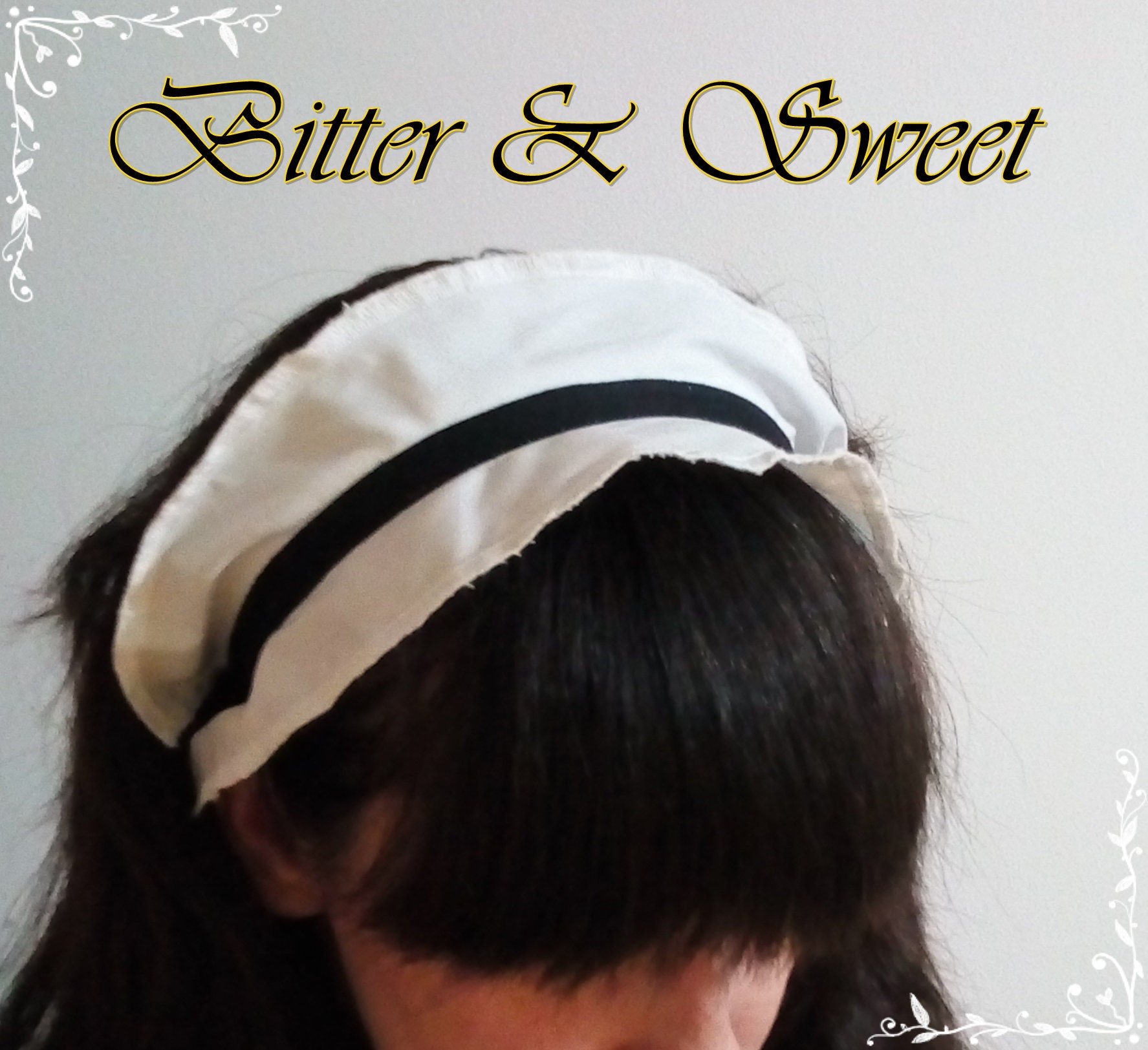White Maid Headdress With Black Band -lolita-maid-halloween-cosplay ...