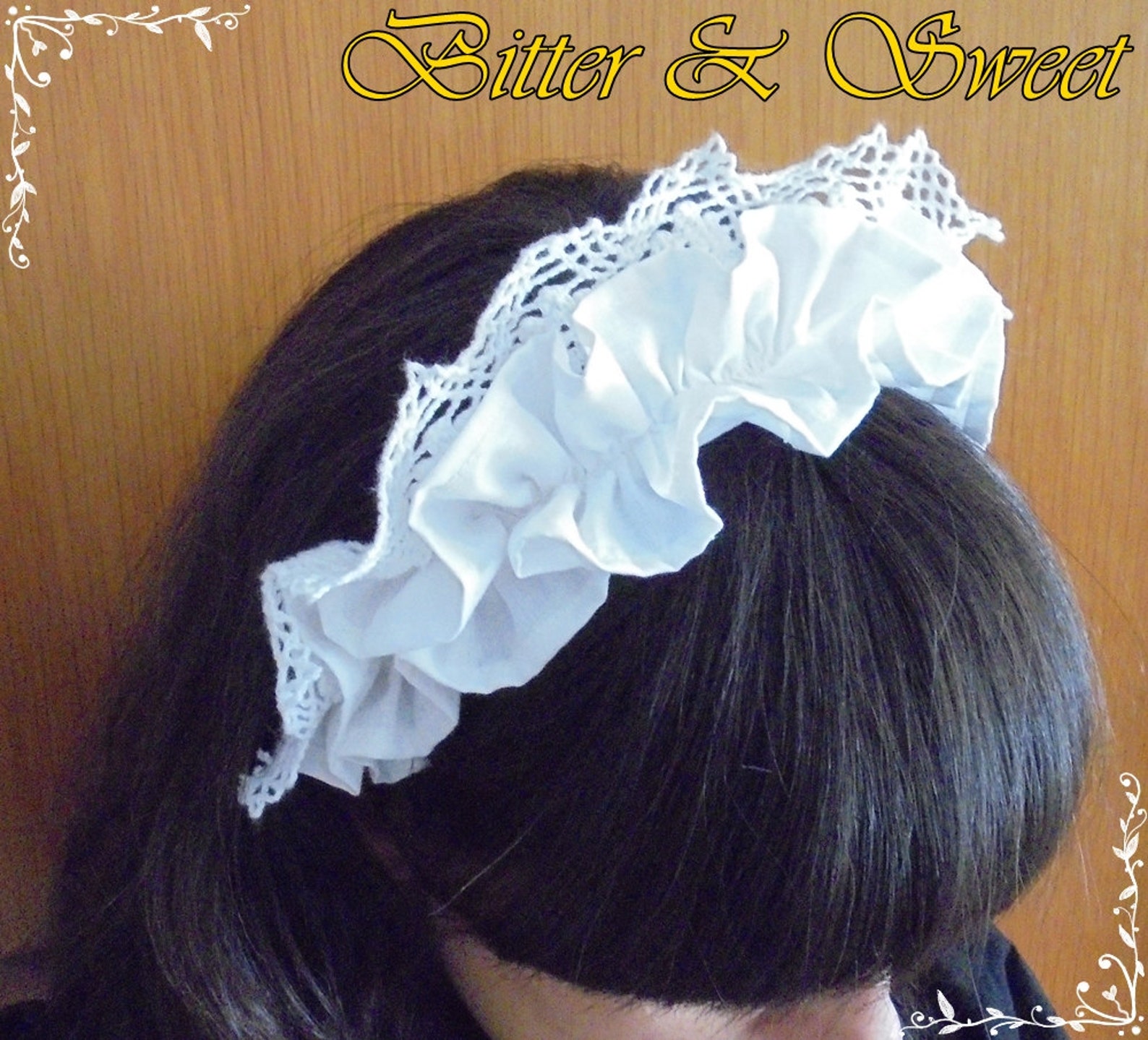 White Frilly Lace Maid Headdress – Lolita Cosplay Costume - Etsy