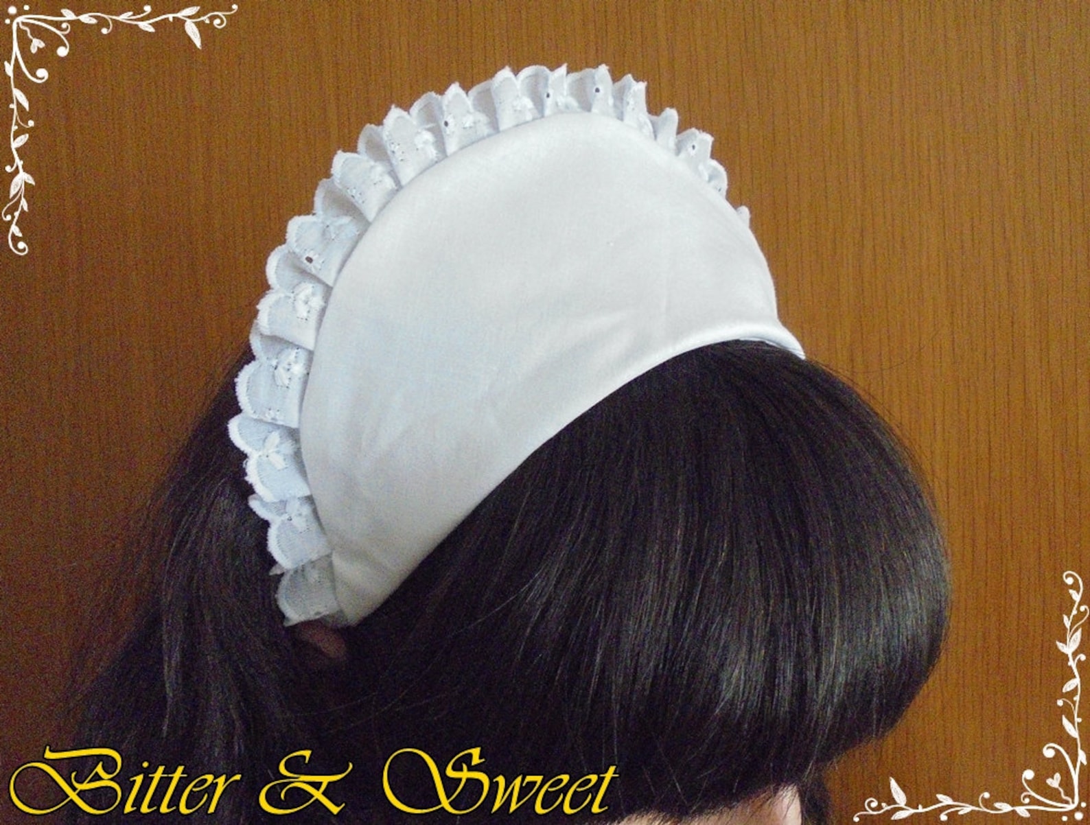 White Rounded Maid Headdress -lolita-maid-cosplay-halloween-fancy Dress ...