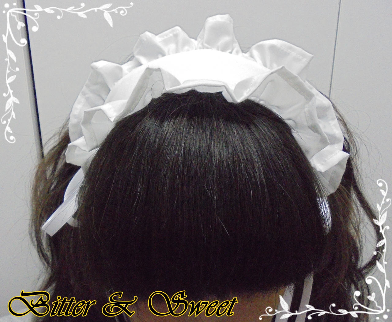 White Maid Headdress With Ruffles and Ribbon-lolita-maid-halloween ...