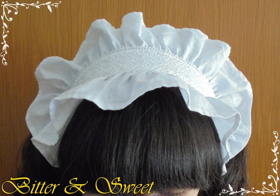 White Maid Headdress With Big Ruffles-lolita-maid-halloween-cosplay ...