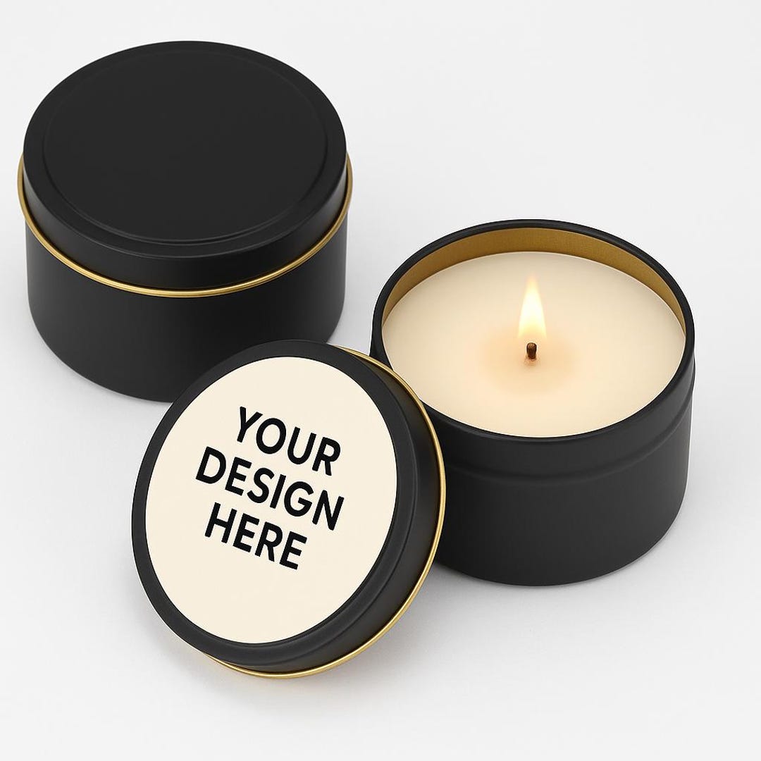 Custom Candle With Your Own Label Design – Personalized Tin Candle ...