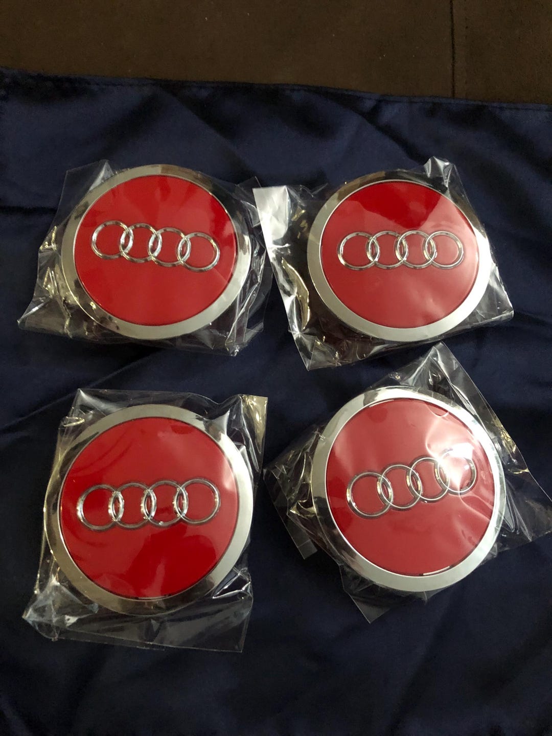 4 Audi Center Cap Wheel 69mm Red Set of 4 - Etsy