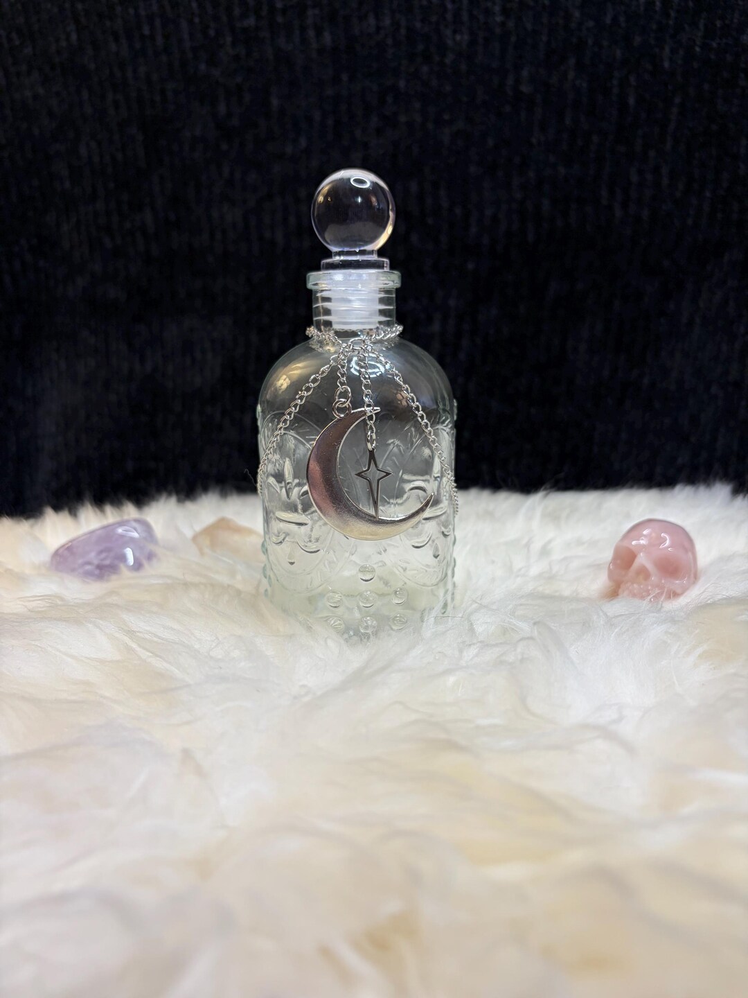 Glass Potion Bottle, Moon Water Decanter, Witchy Altar Supplies - Etsy