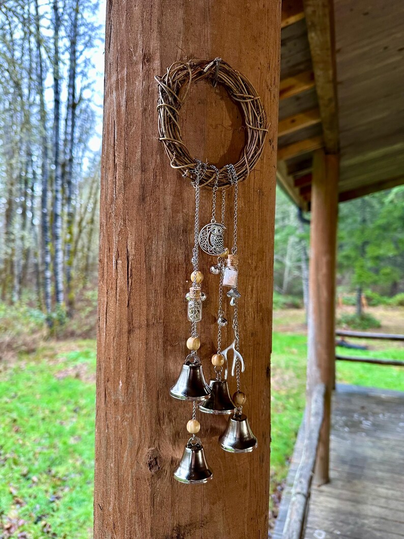Handmade Green Witch Bells, Spiritual Protection Door Chime, Wiccan ...
