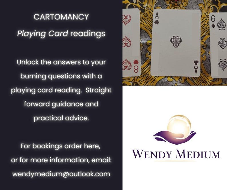 3-card Cartomancy Reading Using Playing Cards - Etsy