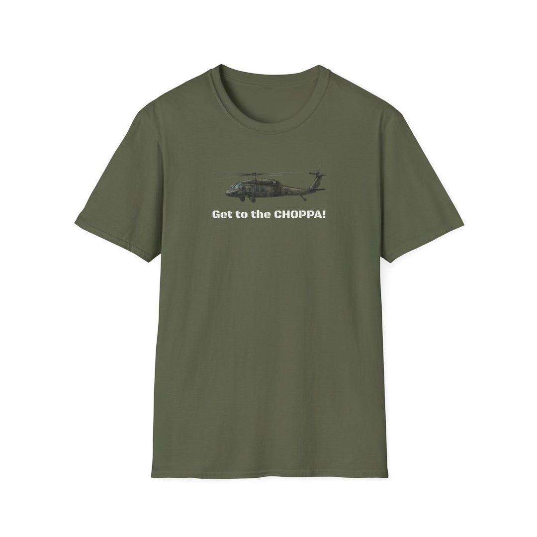 Predator "get to the Choppa!" Arnold Inspired Graphic T-shirt - Etsy