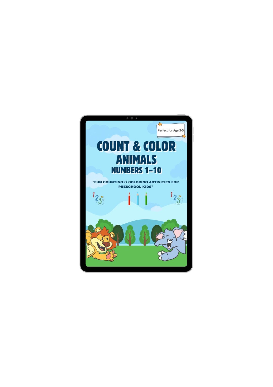 Count - Color Animals – Numbers 1–10 | Fun Counting & Coloring Book for ...