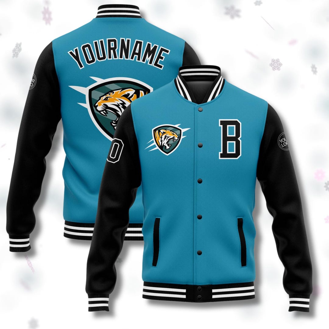 Personalized Tiger Varsity Jacket – Custom Letterman Bomber, Team ...