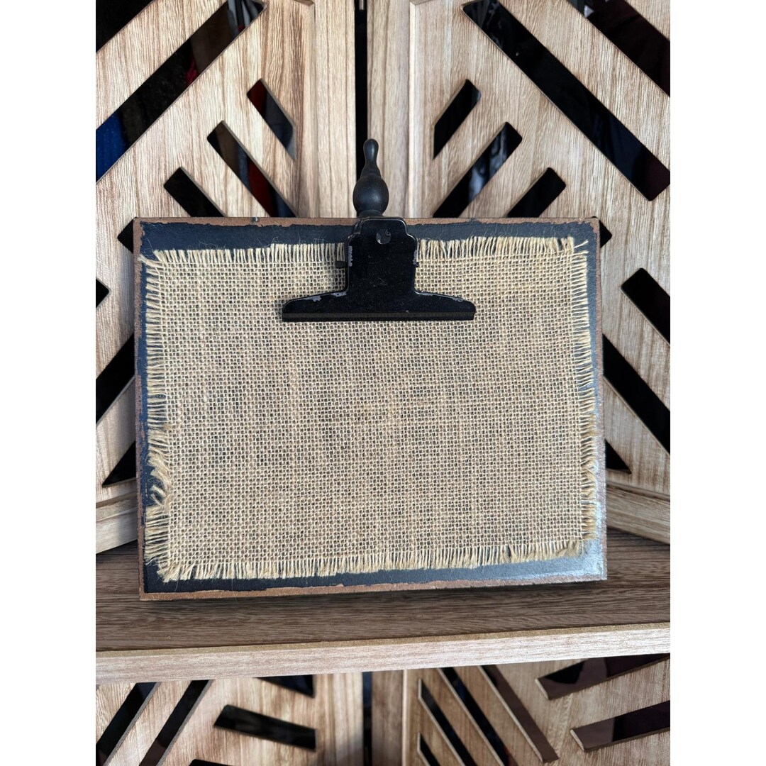 Rustic Farmhouse Burlap Clip Photo Frame / Note Display - Etsy