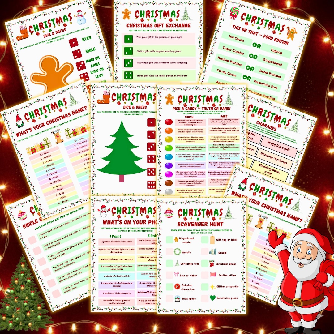 Printable Christmas Mega Activity Pack 87+ Pages Holiday Games Bundle ...