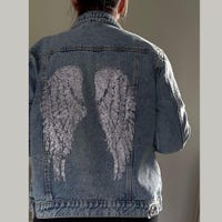 Denim Vest, Angel Wings, Unique - Etsy