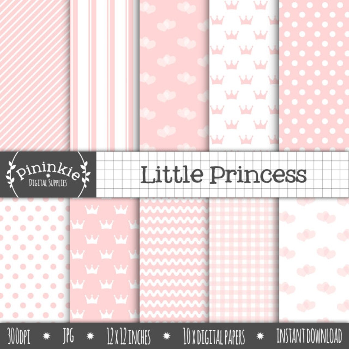 Baby Pink Digital Paper Baby Girl Scrapbooking Paper - Etsy