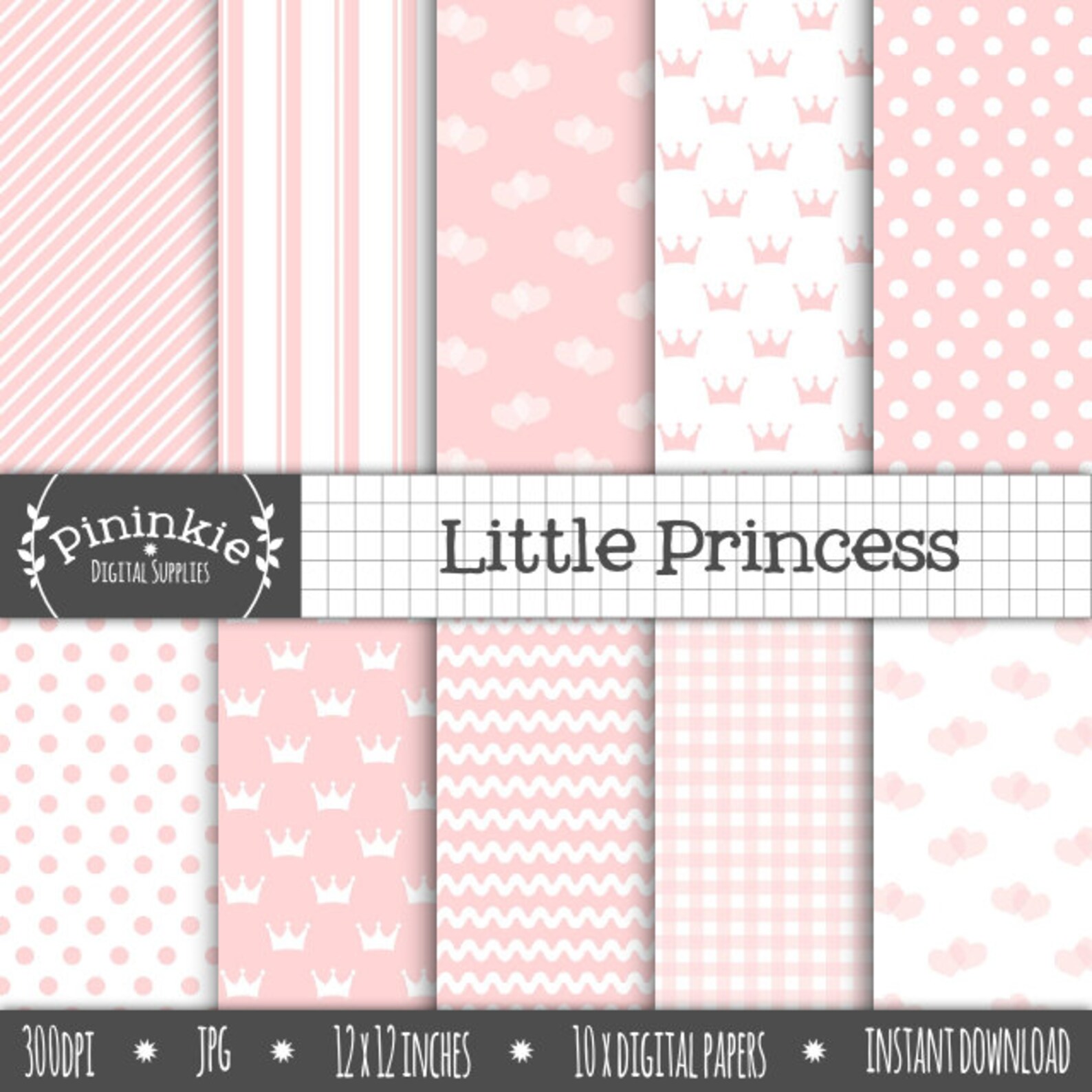 Baby Pink Digital Paper Baby Girl Scrapbooking Paper - Etsy