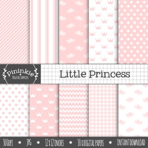 Baby Pink Digital Paper Baby Girl Scrapbooking Paper - Etsy