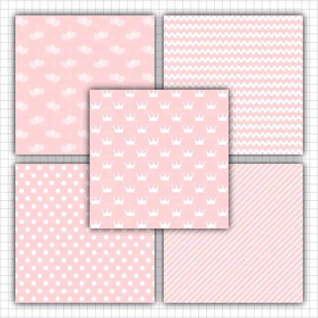 Baby Pink Digital Paper Baby Girl Scrapbooking Paper - Etsy
