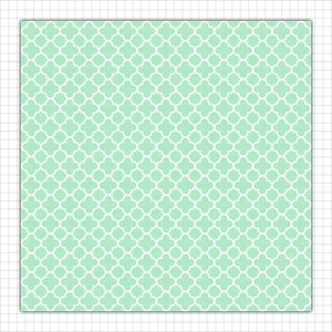 Mint Digital Paper Pack Grey Digital Scrapbook Paper Pack | Etsy