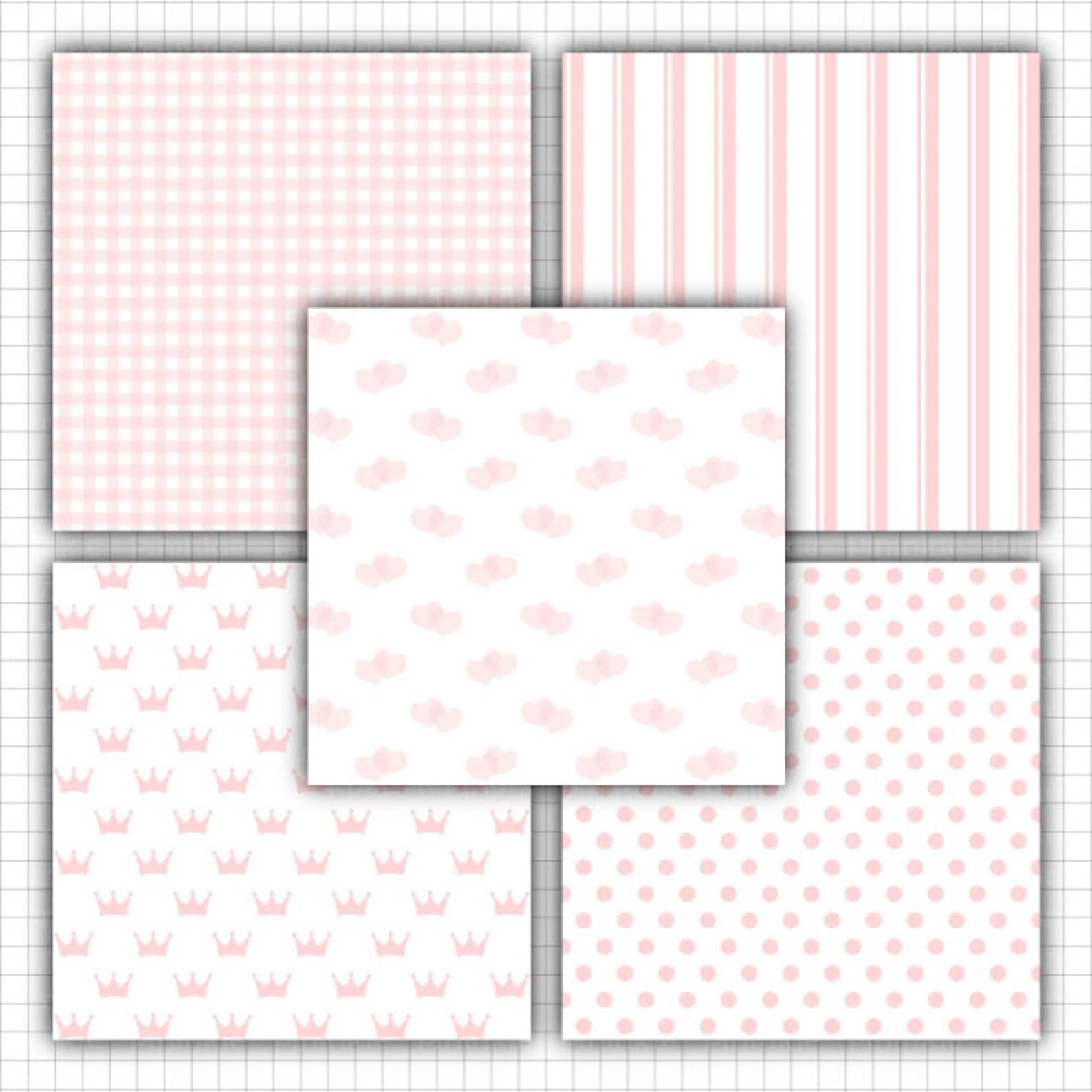 Baby Pink Digital Paper Baby Girl Scrapbooking Paper - Etsy