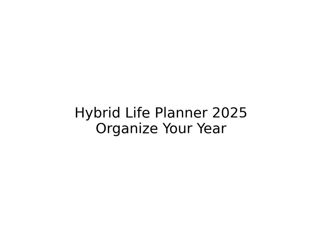 2025 Hybrid Planner: Daily, Weekly, Monthly (PDF, Excel) - Etsy